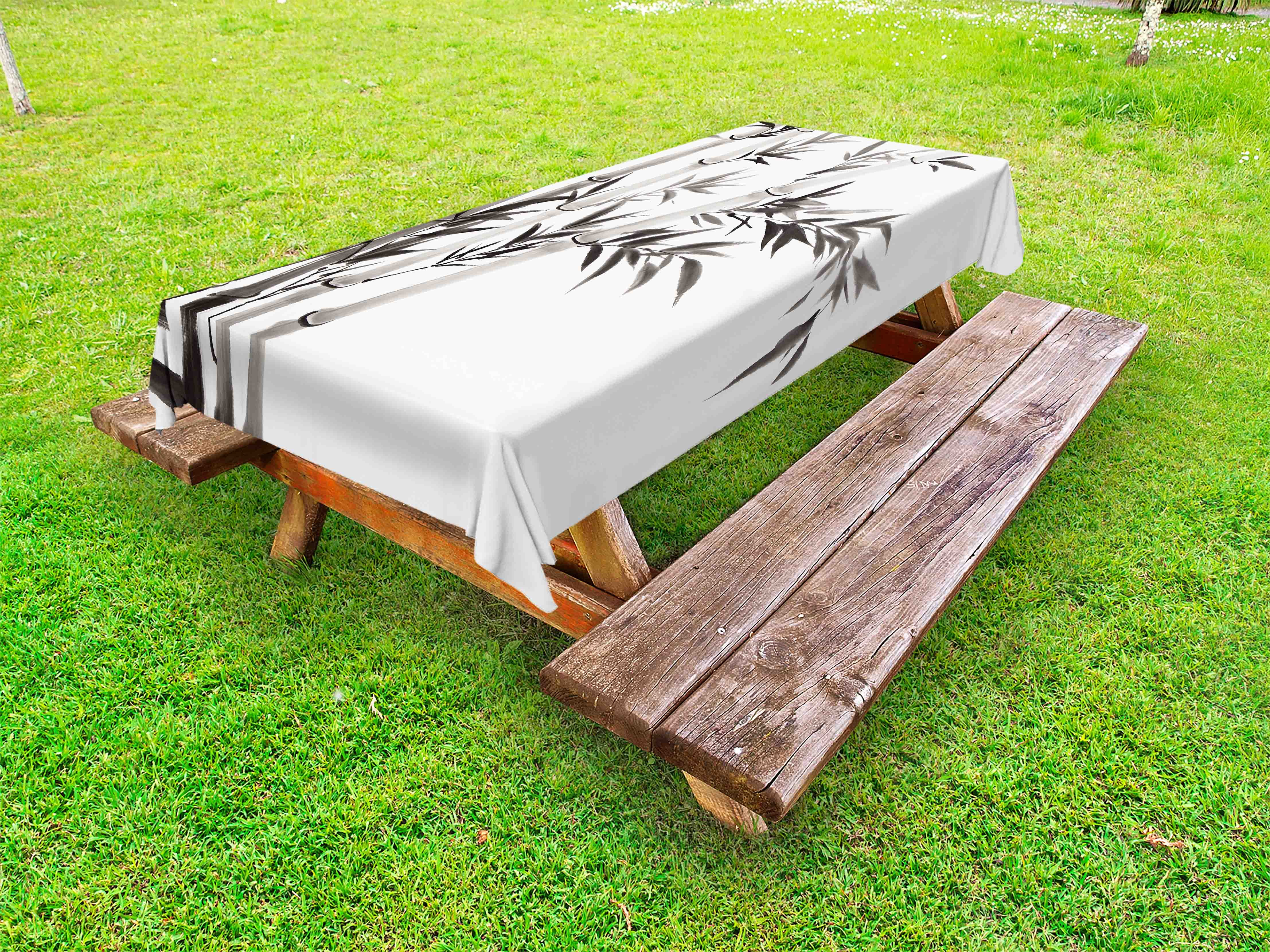 Bamboo Outdoor Tablecloth, Traditional Bamboo Leaves Meaning Wisdom ...