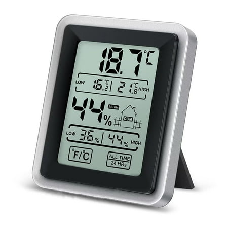 cueiha Digital Indoor Hydrometer Grow Tent Thermometer Thermostat with ...
