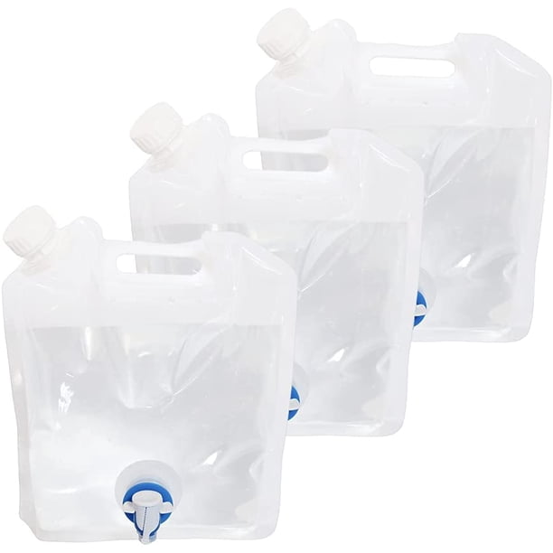 TIYASTUN Collapsible Water Container Bag with Spigot (3 Pack 1.32 ...