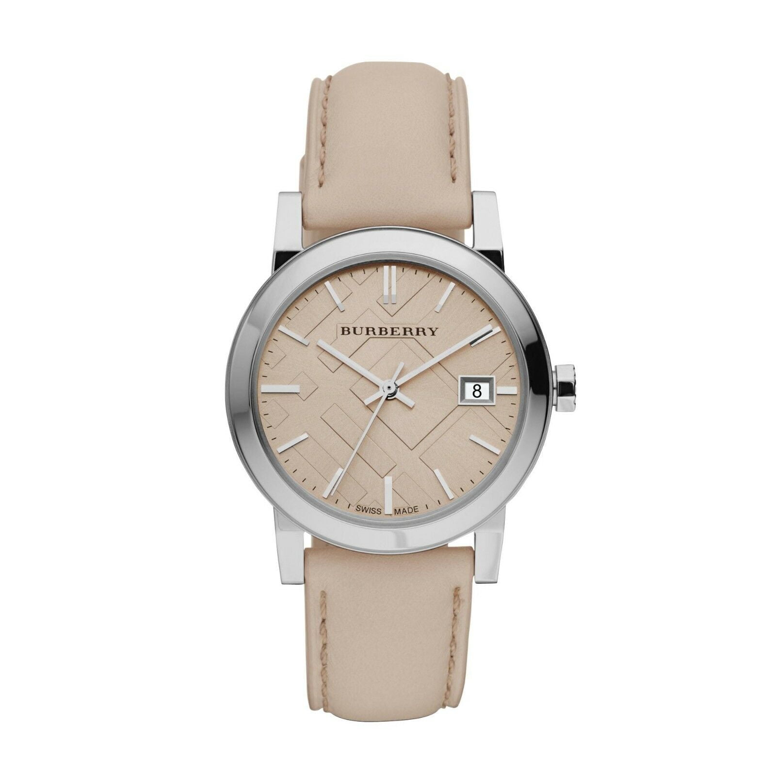 Burberry Watch, Women's Swiss Smooth Trench Leather Strap 34mm BU9107 ...