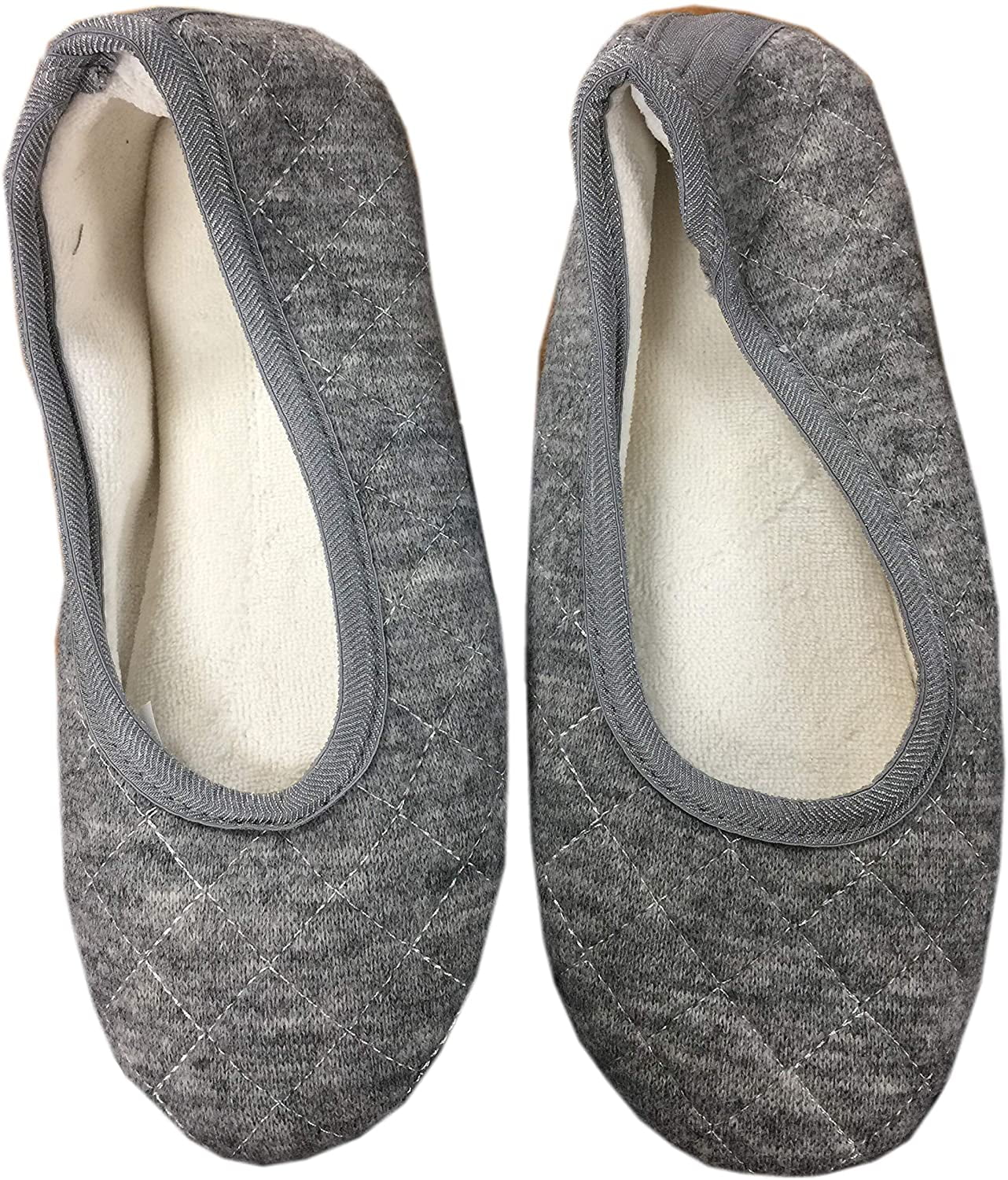 Isotoner Women's Quilted Ballet Slippers with Bag - Walmart.com