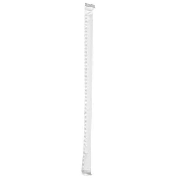 Bunzl Prime Source White Paper Wrapped Slim Milk Straw, 5.75 inch ...