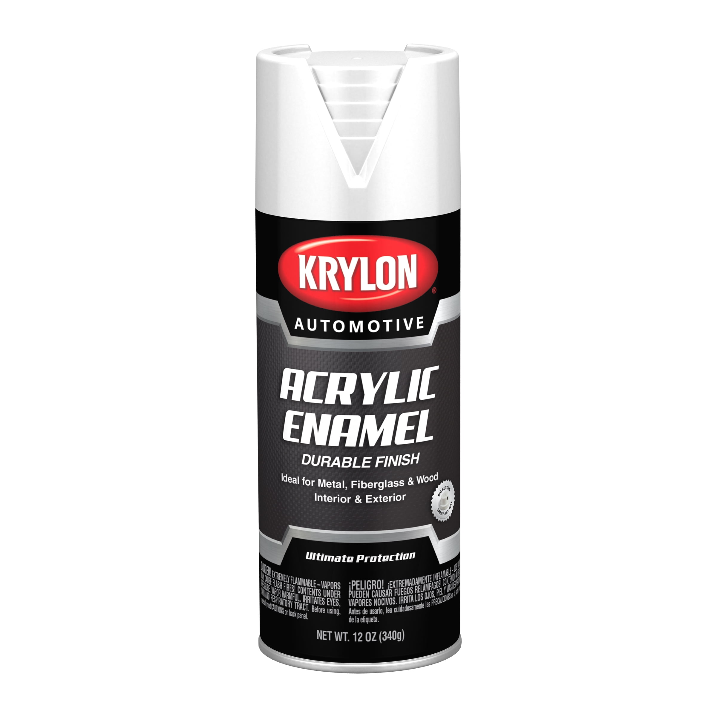 Krylon Automotive Acrylic Enamel Spray Paint, Gloss, White, 12 oz ...