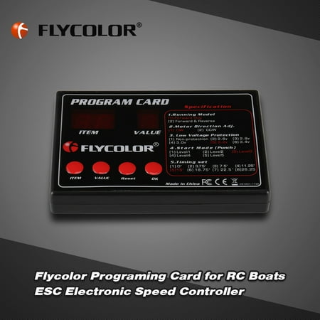 Flycolor Programing Card for RC Boats ESC Electronic Speed Controller ...