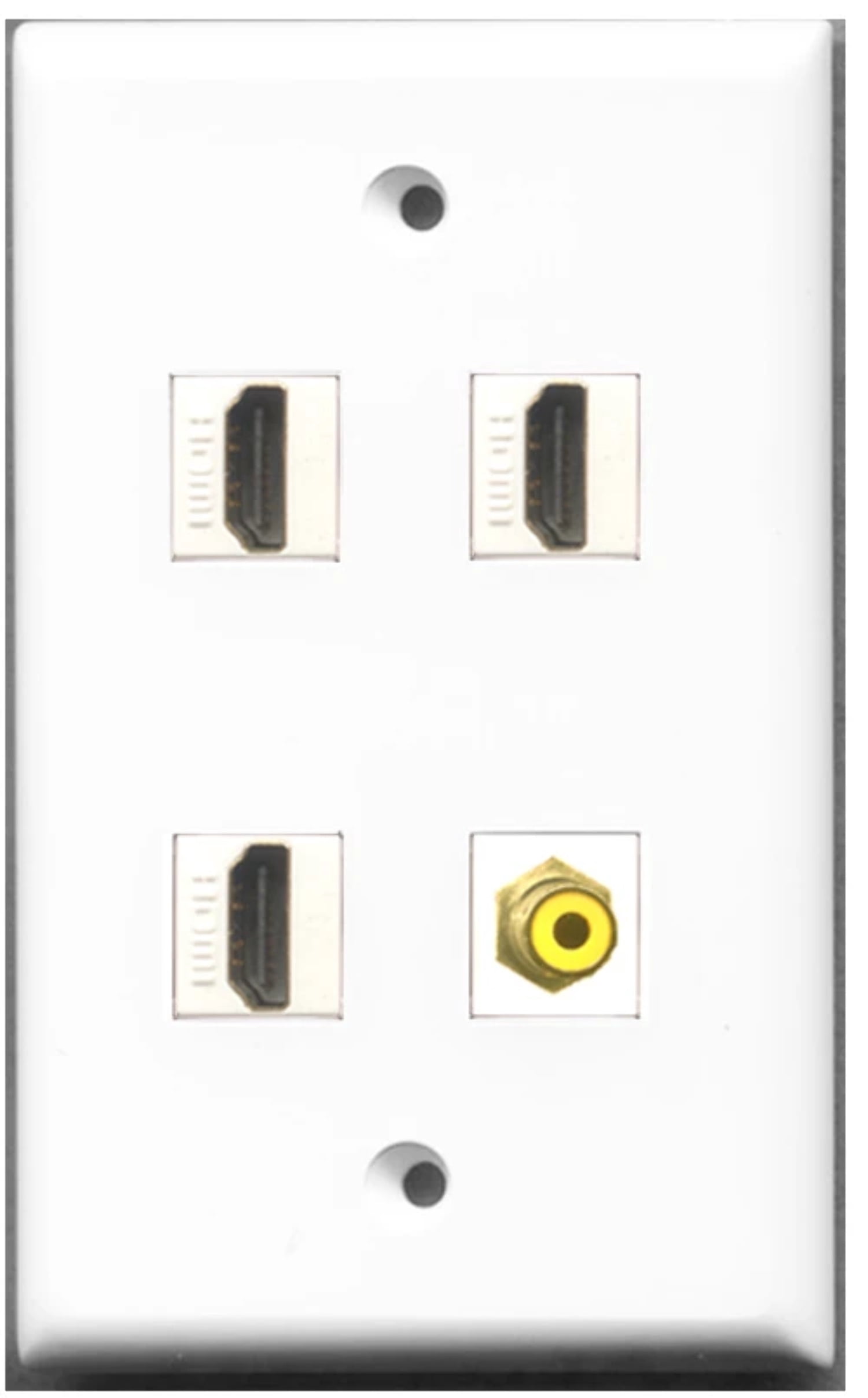 Ultra Spec Cables 3 Port HDMI 1 Port RCA Yellow Wall Plate - Walmart.com