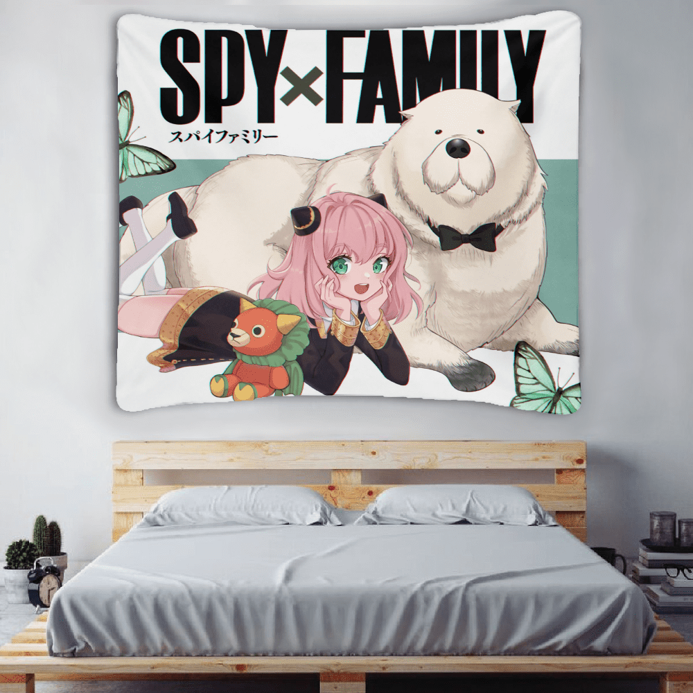 Spy Family Hanging Photography Backdrops Cool Interesting Art Tapestry ...