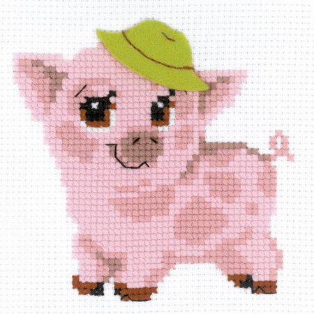 Piglet Counted Cross Stitch Kit, 6" x 6" 10 Count - Walmart.com