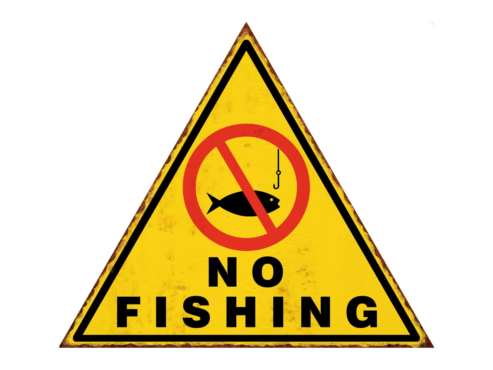 "No Fishing B2B Warning" Metal Sign - Walmart.com