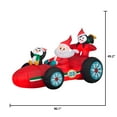Gemmy Outdoor Christmas Airblown Inflatable Santa's Racecar with ...