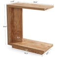23.6In C-Shape End Table 2Tier Open Shelf MDF Waterproof Anti-Scratch ...