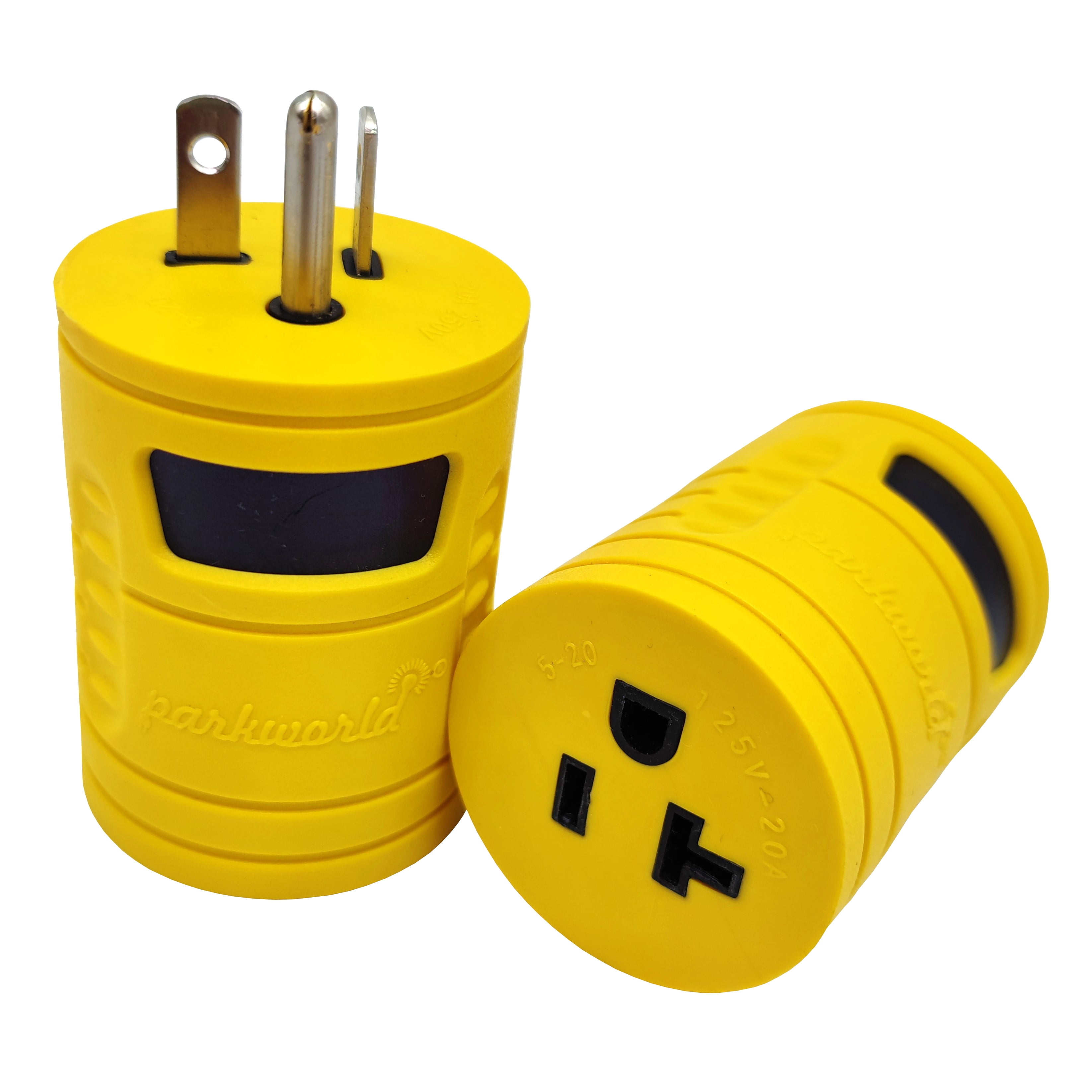 Parkworld 63852 NEMA 6-20P to 5-20R T-Blade 5-15R One Piece Compact ...