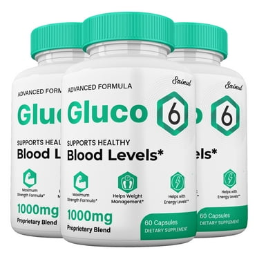 (2 Pack) Gluco 6 - Advanced Glucose Diabetic Support & Blood Sugar ...