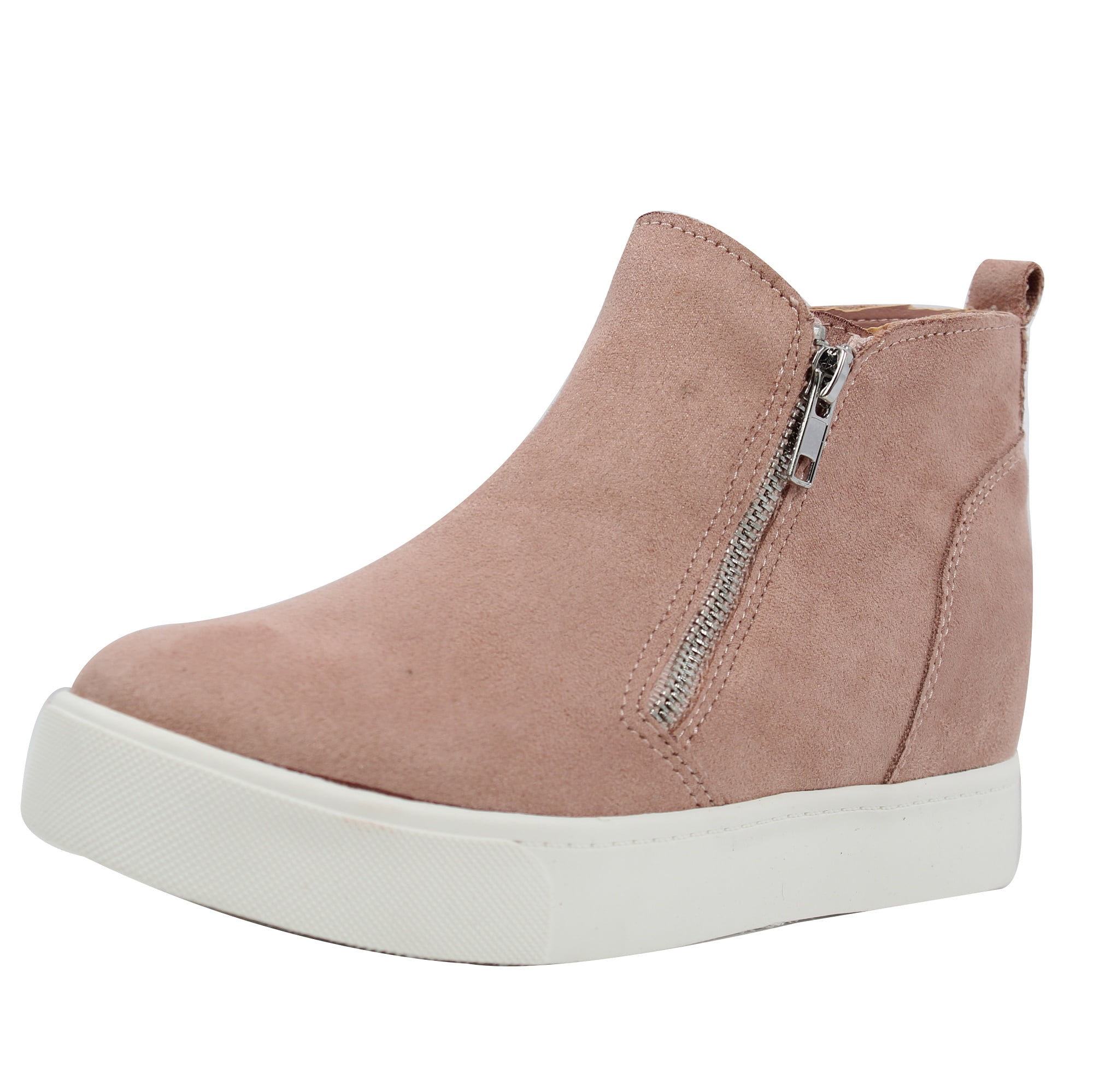 Soda Women's Zipper Wedge Fashion Sneaker, Mauve , 65 M US - Walmart.com