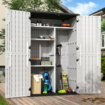 Cloudwell Outdoor Storage Shed, 64 Cu.Ft Vertical Waterproof Resin ...