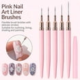 5PCS Nail Art Liner Brush Set - 7mm, 9mm, 11mm, 15mm, 25mm Detail Paint ...