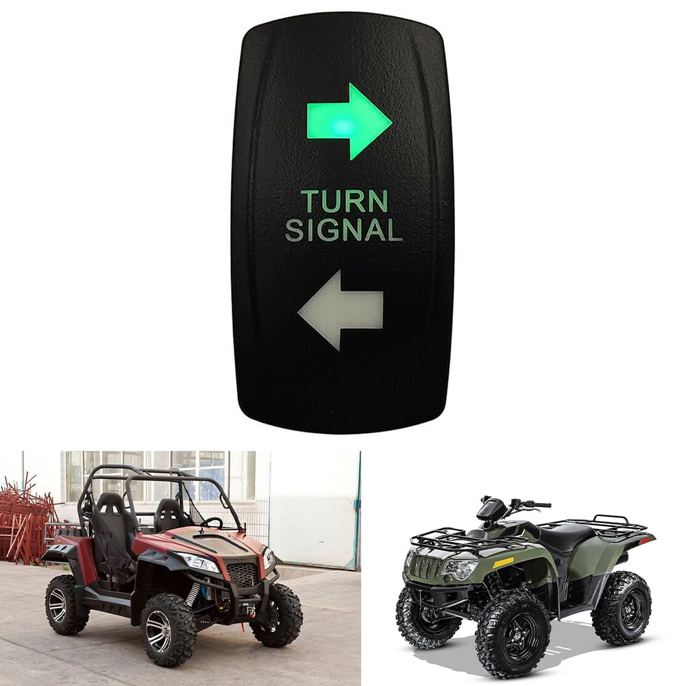 Turn Signal Blinker Green Led Rocker Switch For ATV UTV ON OFF ON IP68 ...