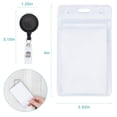 FLONOZZ Heavy Duty 2 Pcs Retractable Badge Clips, Clear Plastic Id Card ...