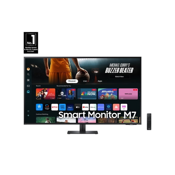 SAMSUNG 43" Smart Monitor M7 (M70D) 4K UHD with Streaming TV, Speakers ...