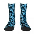 Blue Tiger Print Socks Black Stripes Retro Stockings Quality Outdoor ...
