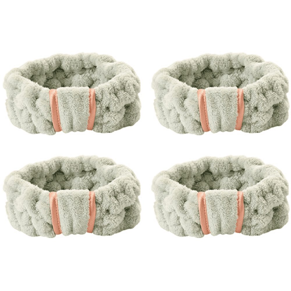 4 Pack Microfiber Headbands Spa Facial Headbands Makeup Headbands ...