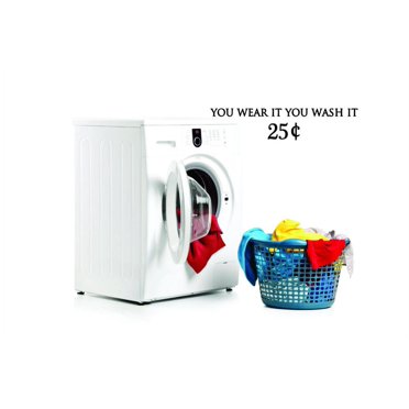 Laundry Wash and Dryer Decal - 10"x10" - Vinyl Washing Machine Decals ...