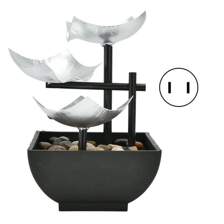 Indoor 3 Niveaux Relaxant Fontaine Coulant Ornement d'Eau pour la ...