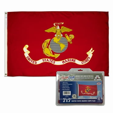 United States Marine Corps USMC Double Sided Embroidered Nylon 2 x 3 ...