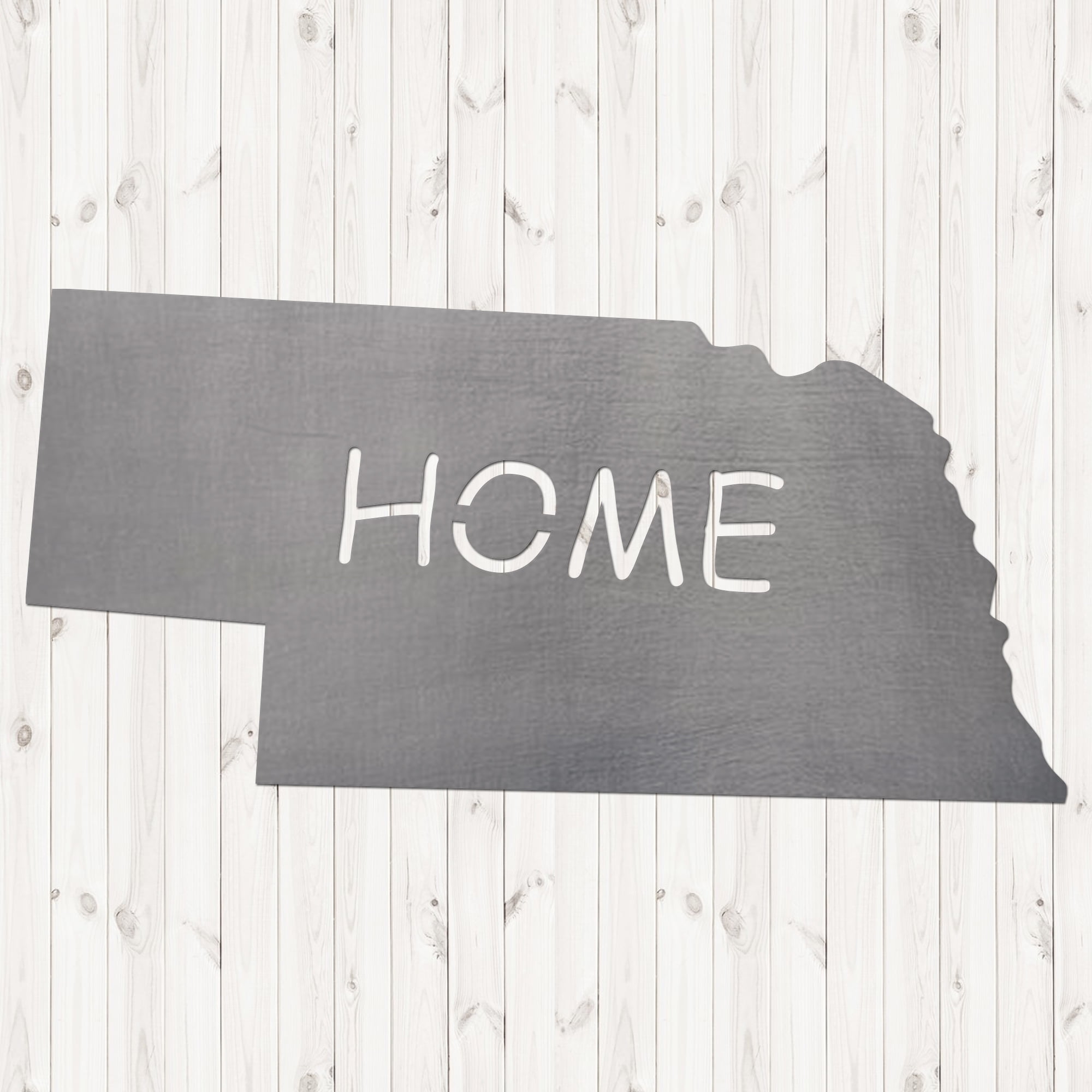 Metal State Home Cutout Raw - 14" Nebraska - Walmart.com