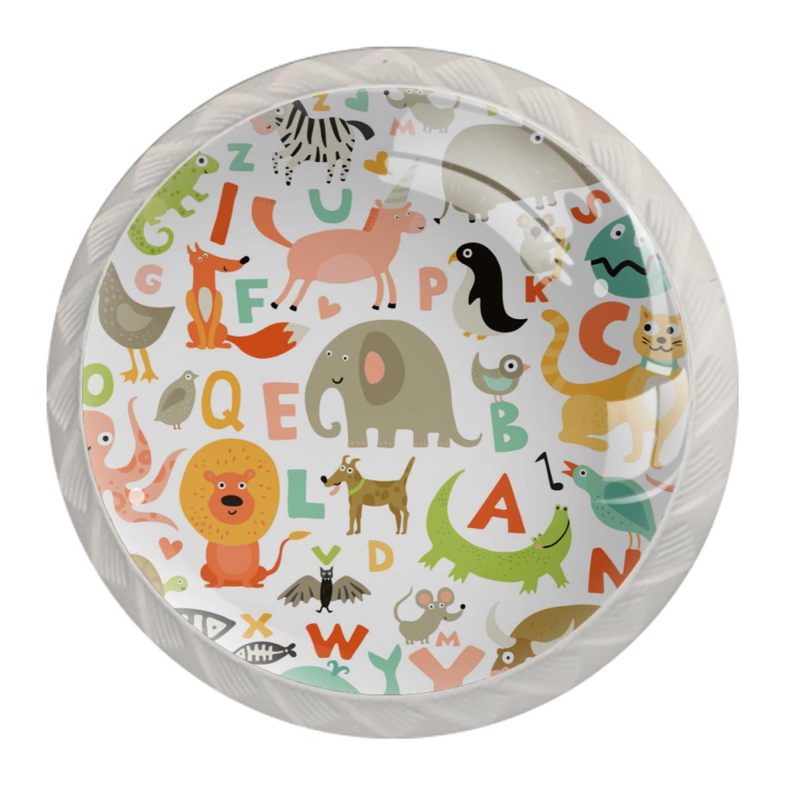 4 Pcs Alphabet Knobs for Kitchen Cabinet Cupboard Dresser Bookcase ...