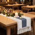 Bohemian Style Table Runner and Placemat Set with Tassel Fringe for ...