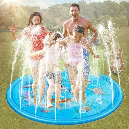 Splash Play Mat, Kids Sprinkler Inflatable Splash Play Mat Summer ...