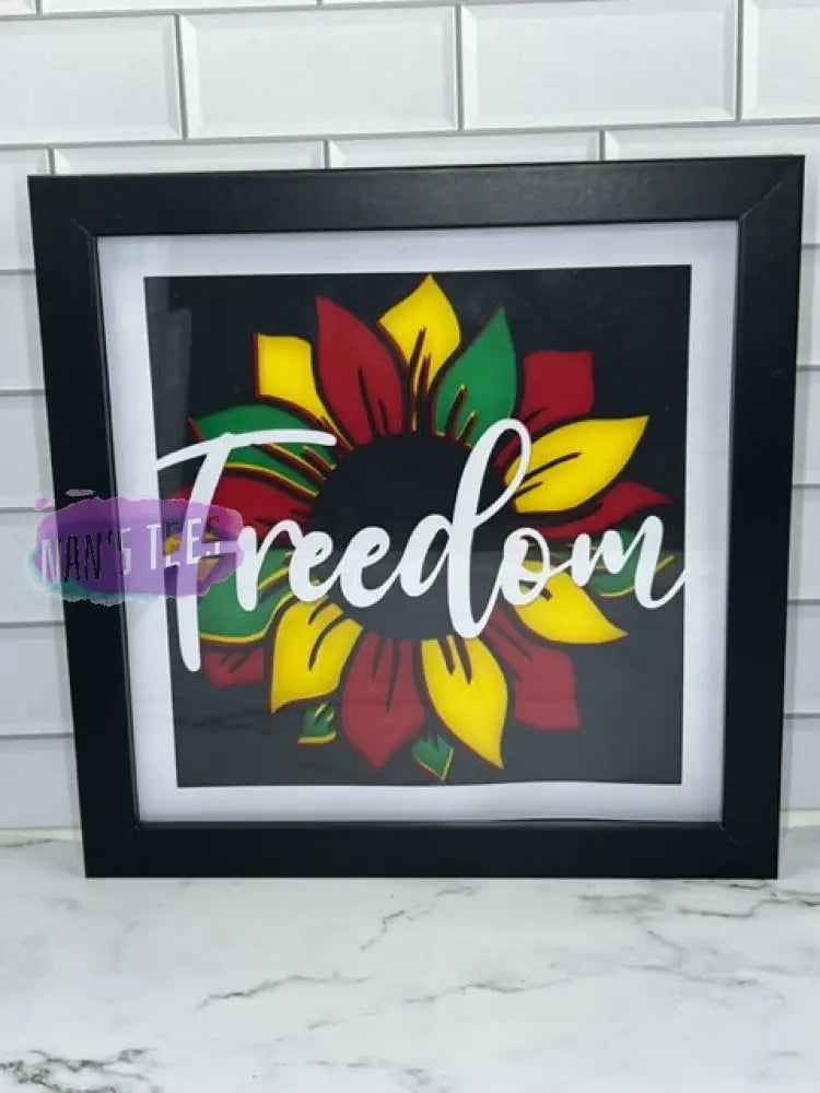 Freedom Juneteenth Framed 3D Layered Paper Cut Shadow Box Wall Art ...