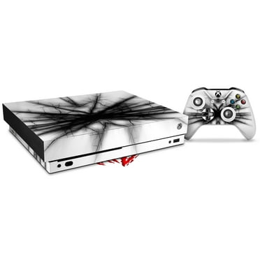 Skin Wrap for XBOX One X Console and Controller Smooth Fades Red Black ...