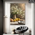 1pc Rustic Farmhouse Canvas Poster - Lemon Floral Still Life Wall Art ...