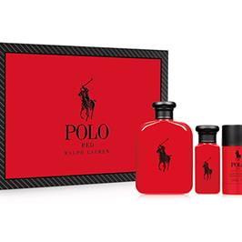 Polo Red by Ralph Lauren 3 Piece Gift Set for Men 4.2 EDT + 1.0 EDT + 2 ...