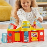 Marvel Spidey and His Amazing Friends Stark Tower Playset, 4" Iron Man ...