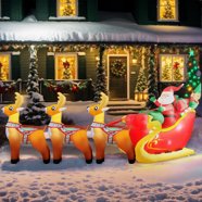 inflatable Christmas Santa on ATV 4 wheeler Airblown - Walmart.com