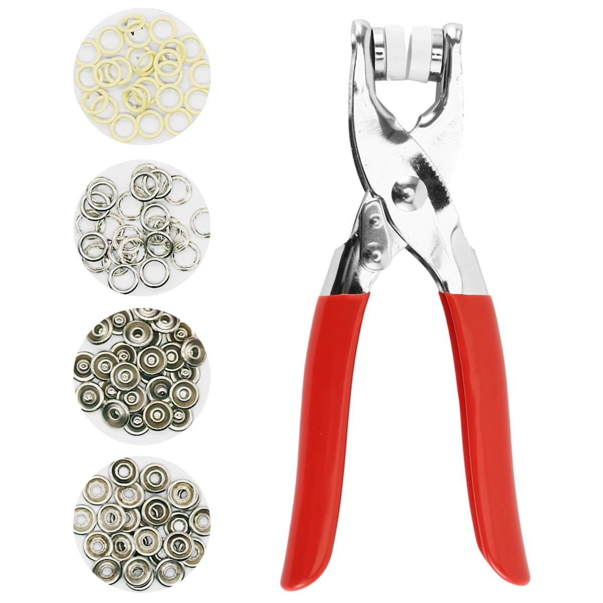 BUTORY 100Pcs DIY Sewing Buttons Set Thickened Snap Fasteners Kit Metal ...