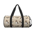 Basset Hound Dog |Circular Canvas Travel Luggage Bag,Weekender ...
