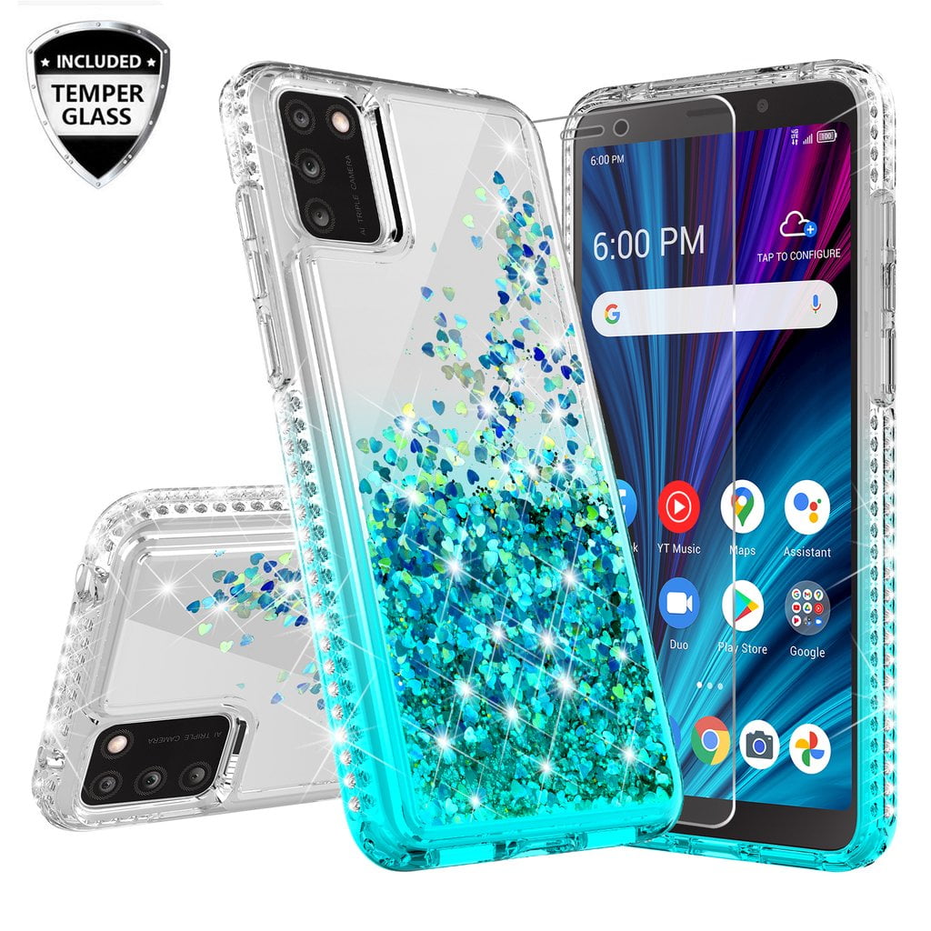 Alcatel TCL A3X A600DL Case Liquid Quicksand Glitter Cute Phone Case ...