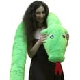 American Made Giant Stuffed Snake 18ft Long, Soft Green Plushie, Kids ...