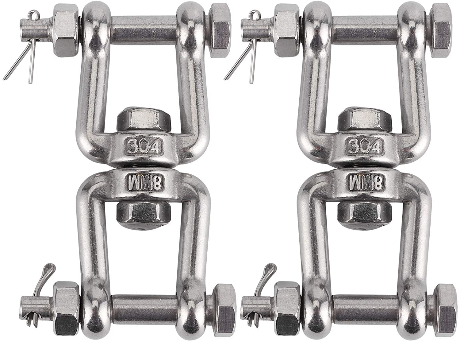 2 PCS Boat Anchors, 304 Stainless Anchor Swivel Shackle, Anchor Swivel ...