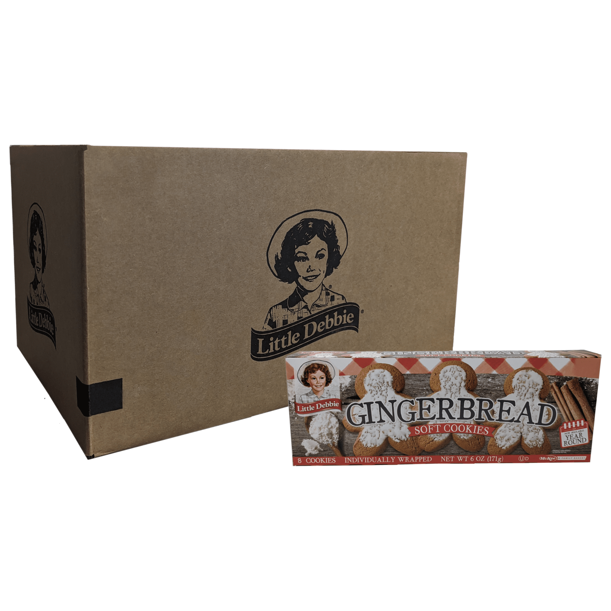Little Debbie Gingerbread Soft Cookies, 16 Boxes, 128 Individually ...