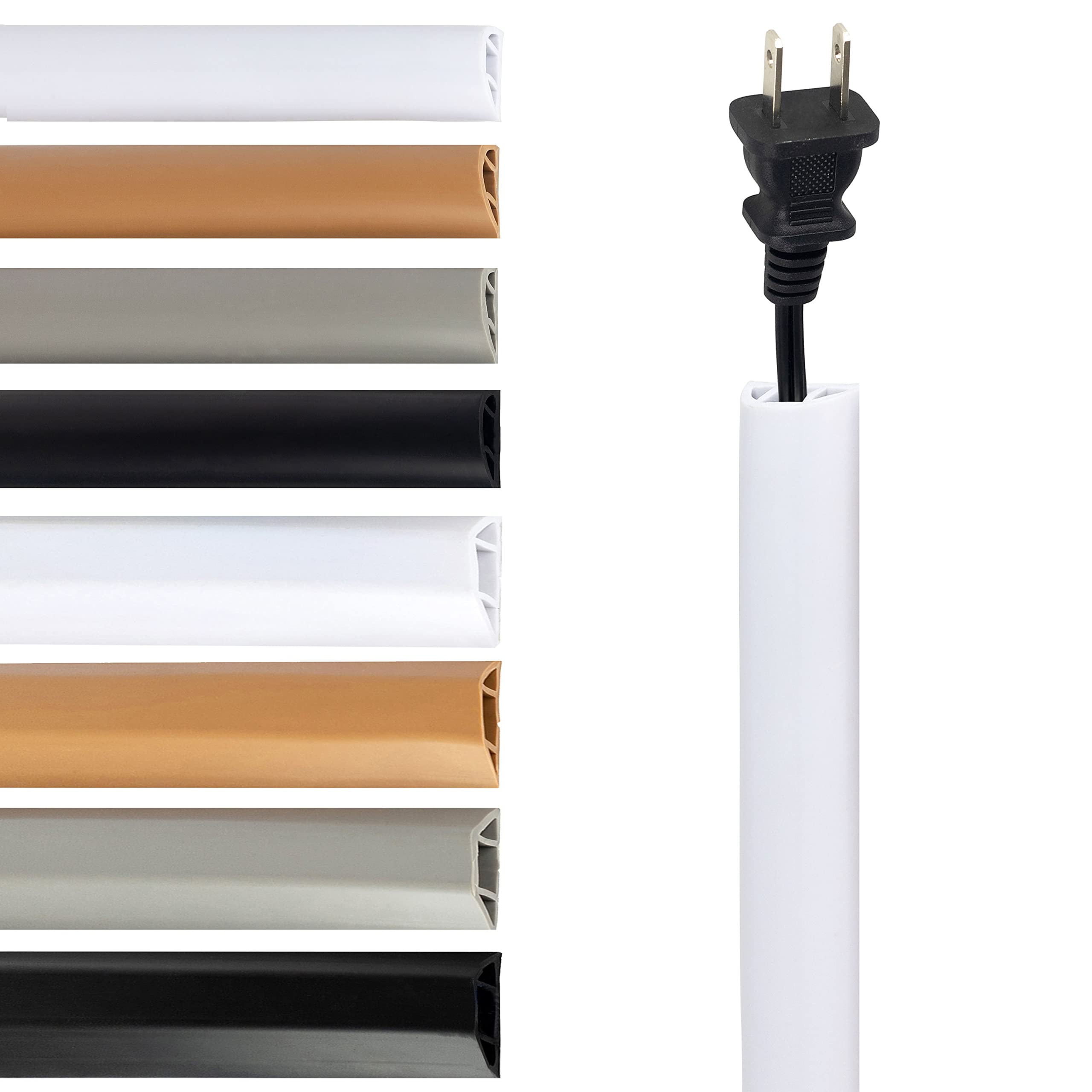 Rubber Bond TV Cord Hider Cable Protector - Strong Self Adhesive Wall ...