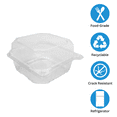 Karat 6x6 inch Plastic Hinged Food Containers Set 500 Count for takeout ...