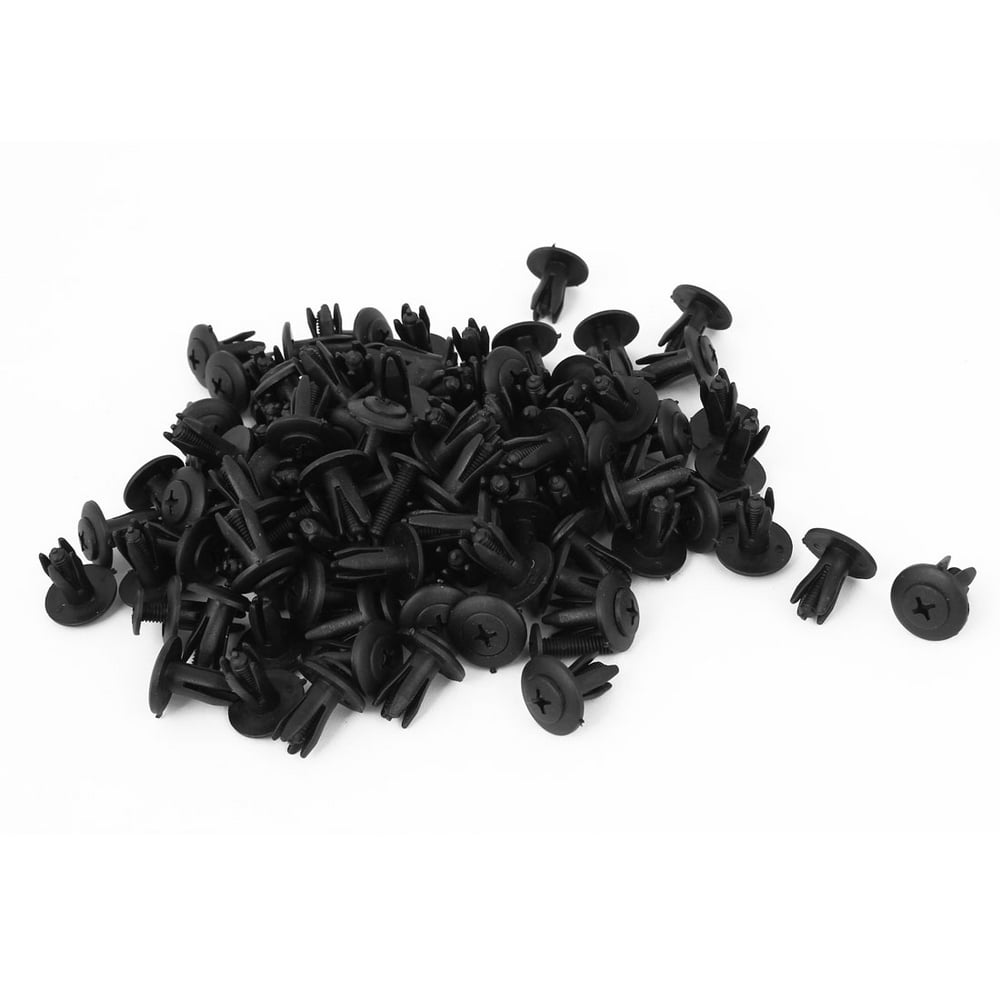 100pcs Plastic Car Push Type Retainer Clips Rivet for 6mm Hole Dia ...