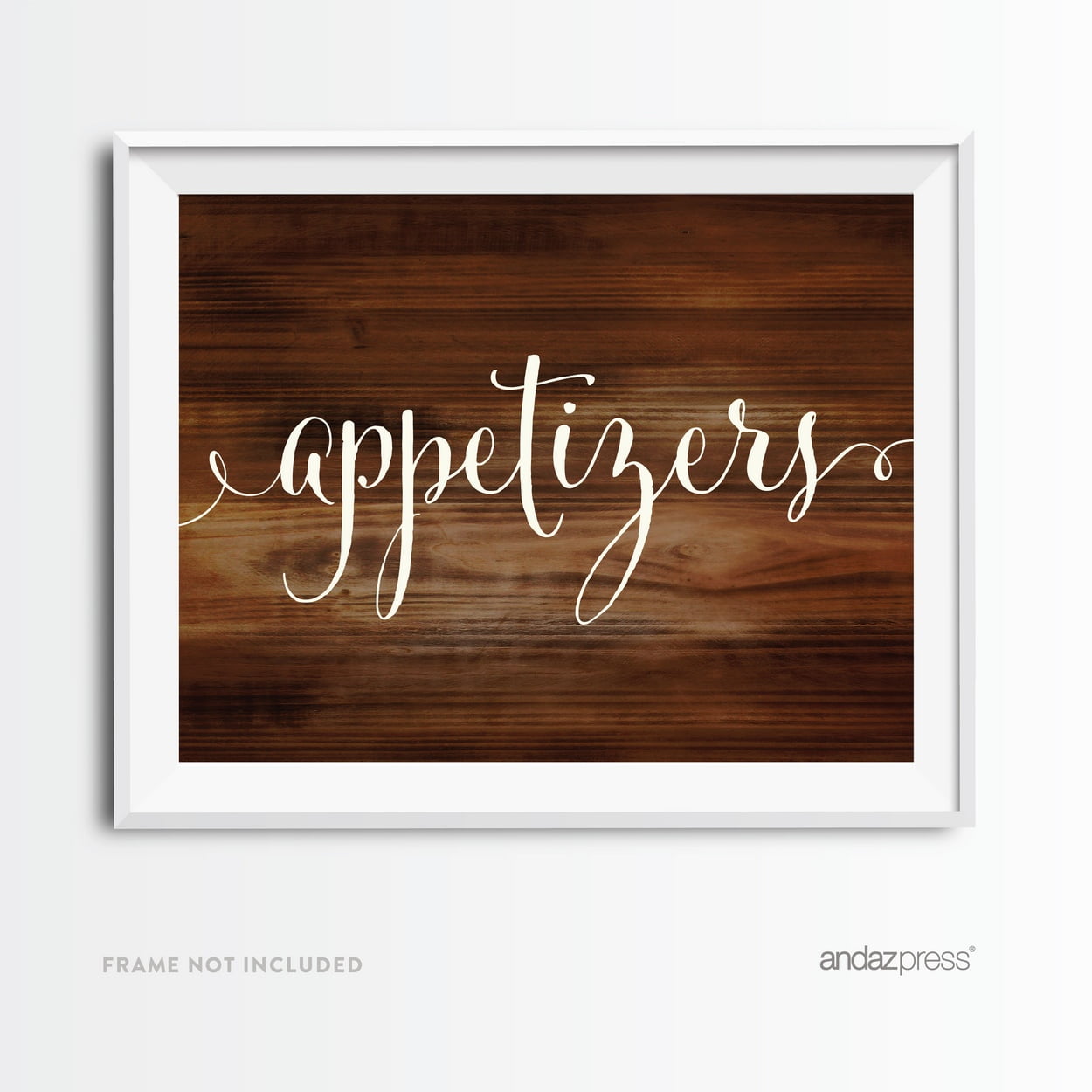 Appetizers Rustic Wood Wedding Party Signs - Walmart.com
