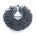 Stem-Mounted Circular Flared End Brushes, Steel, 16,000 rpm, 3" x 0.008 ...