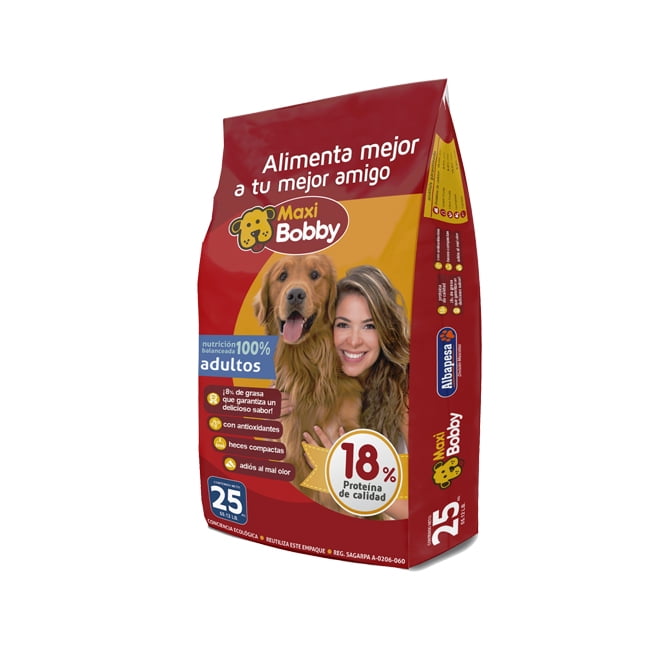 Alimento para Perro Maxi Bobby Adulto 25kg | Bodega Aurrera en línea