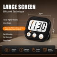 2 Pack Digital Kitchen Timer for Cooking Big Digits Loud Alarm Magnetic ...